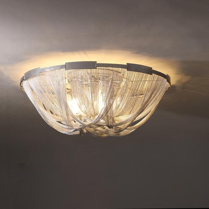 Pensy Luxury Aluminum Chain Tassel Flushmount – Oasislives