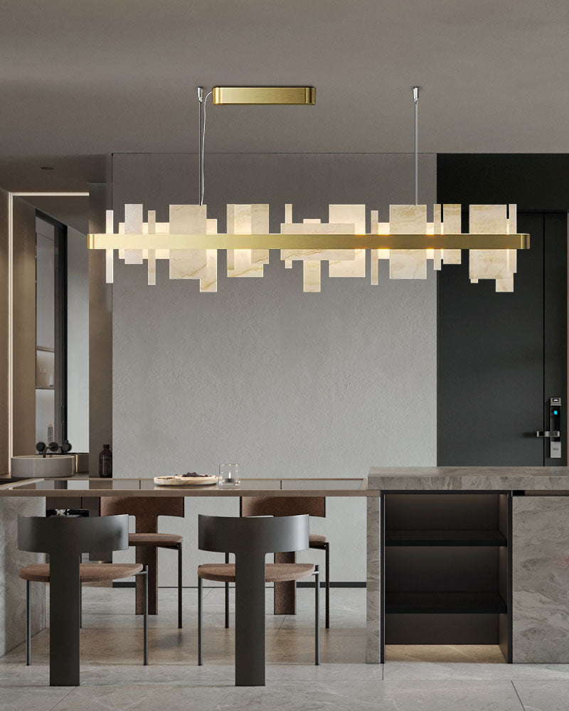 Long Cord Alabaster Ceiling Pendant Light Brushed Gold | Length 100/12 – Oasislives