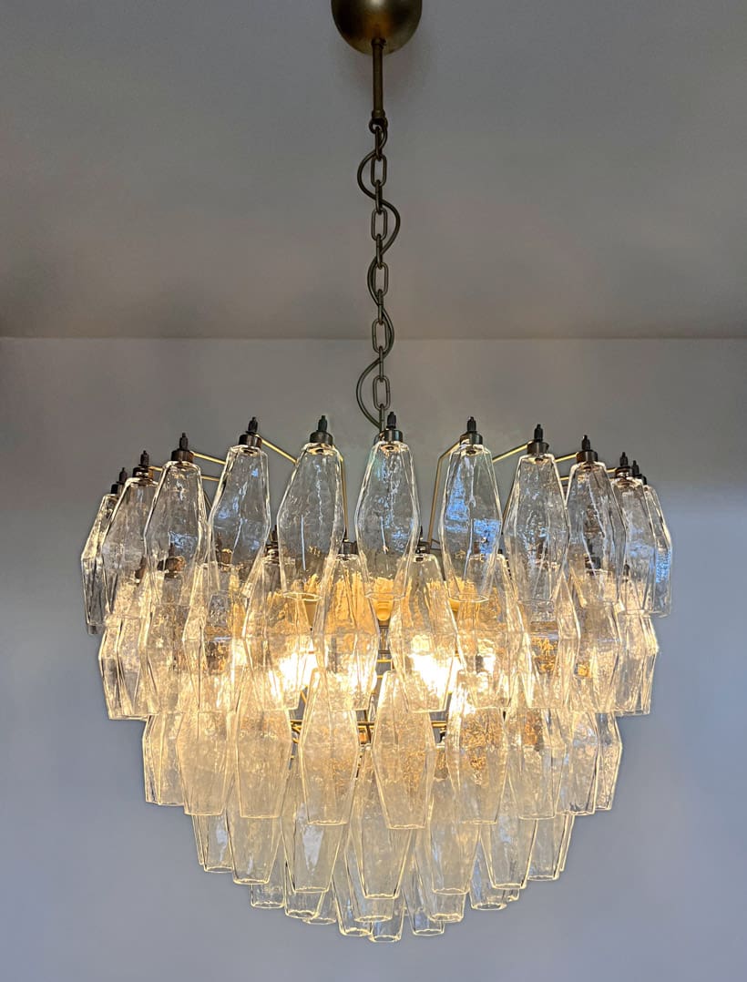 Murano Chandelier – Poliedri – 111 glass – Transparent – Oasislives