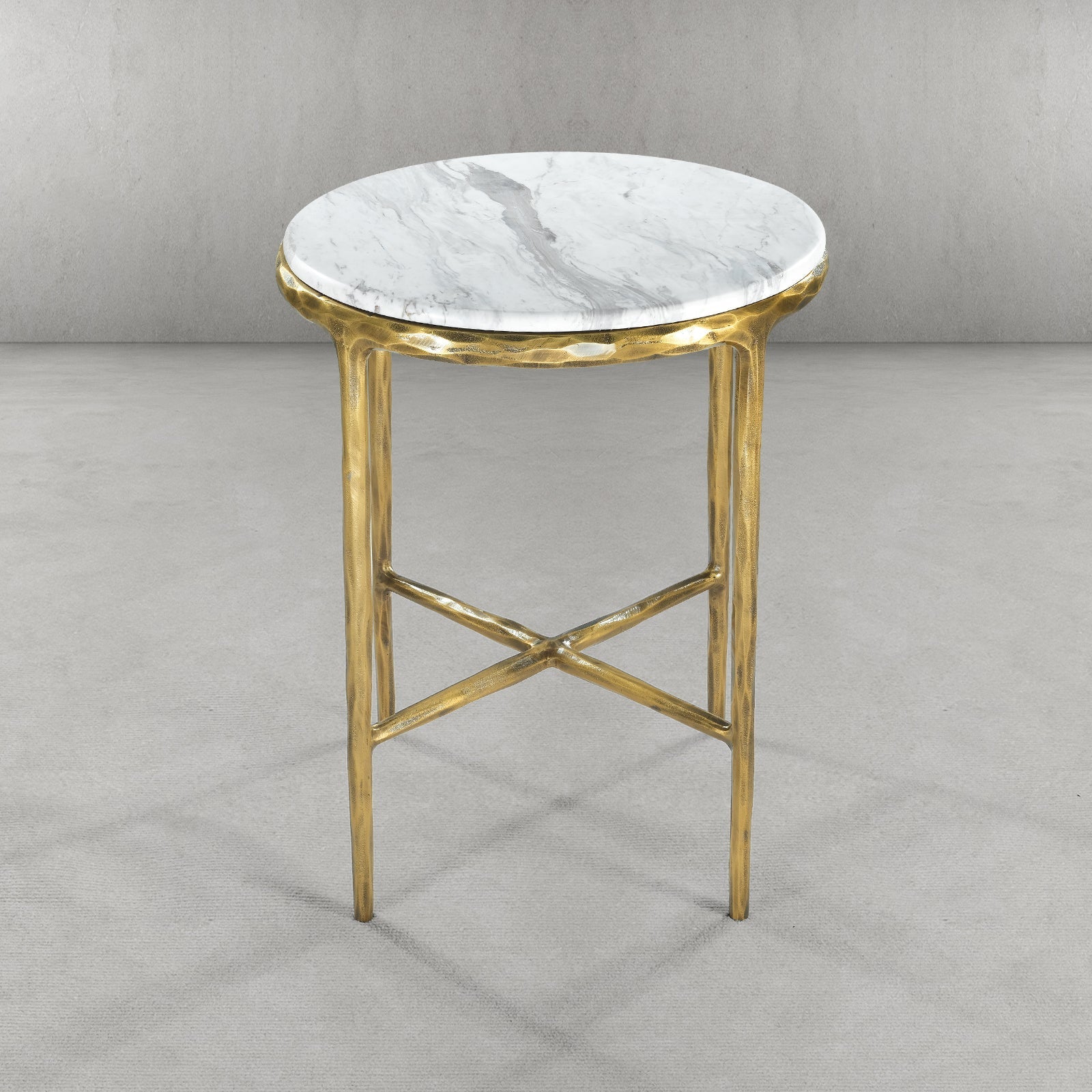 Thaddeus Marble Round Side Table 18"D – Oasislives