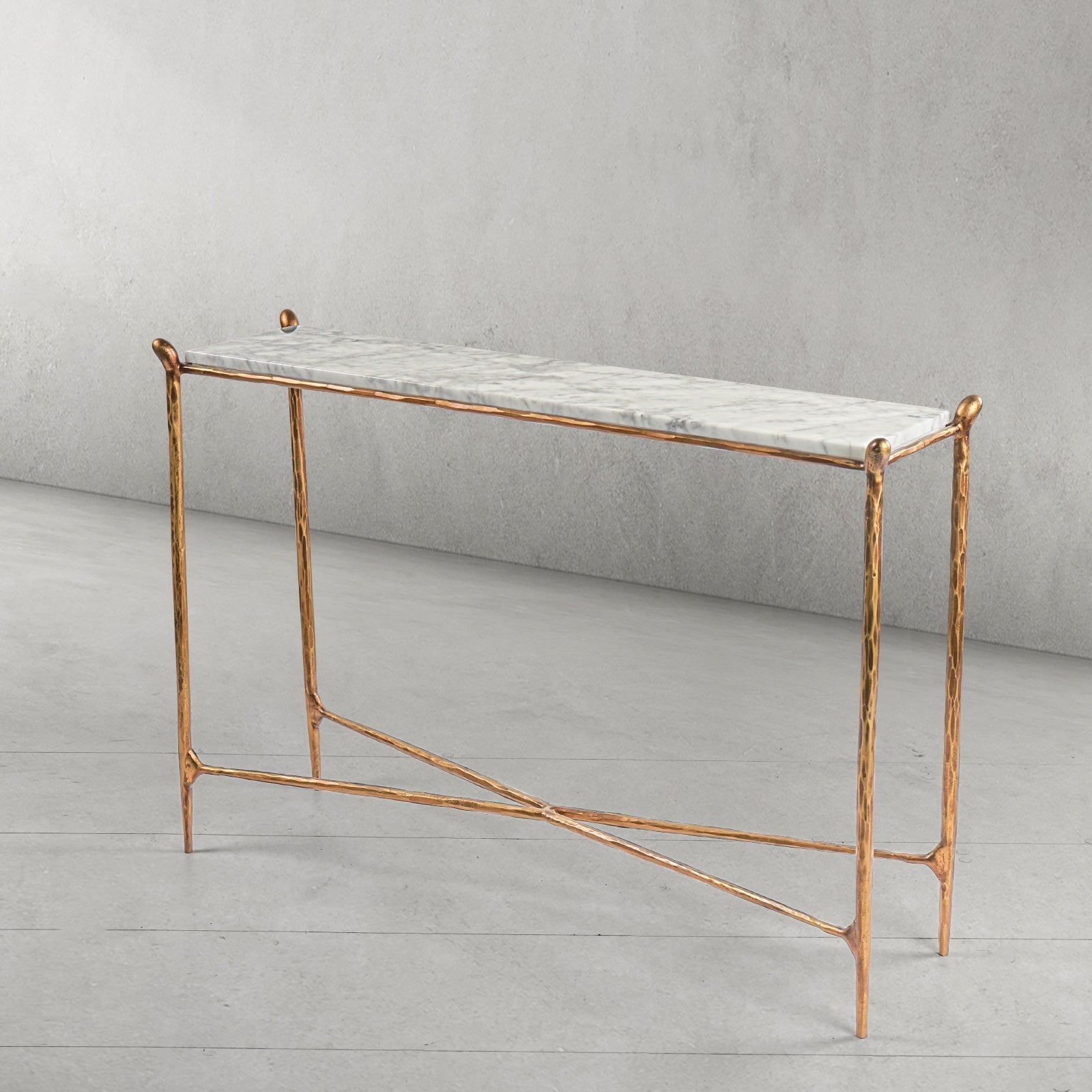 Thaddeus Rectangle Horn Marble Console Table – Oasislives