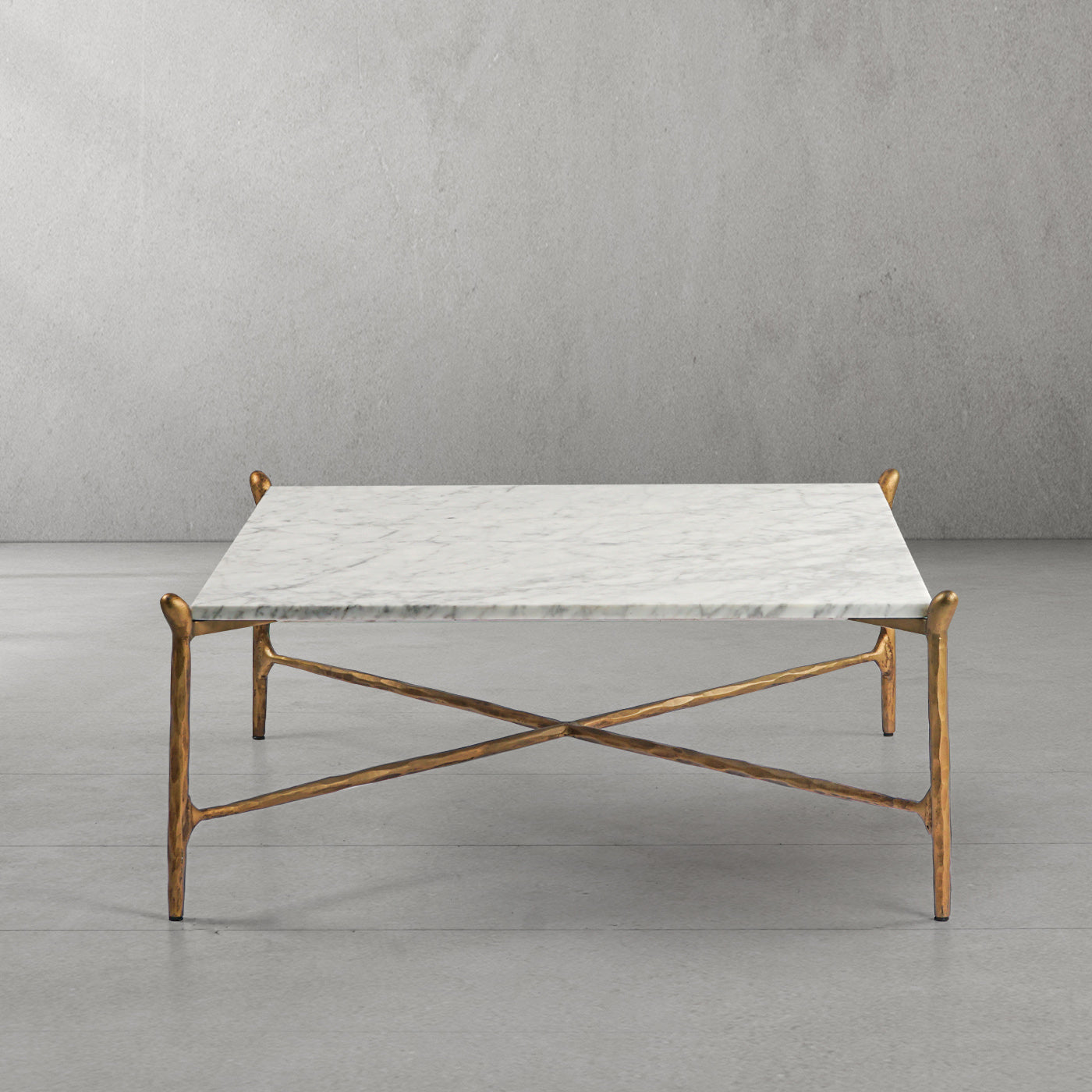 Thaddeus Square Horn Marble Coffee Table 39" 50" – Oasislives