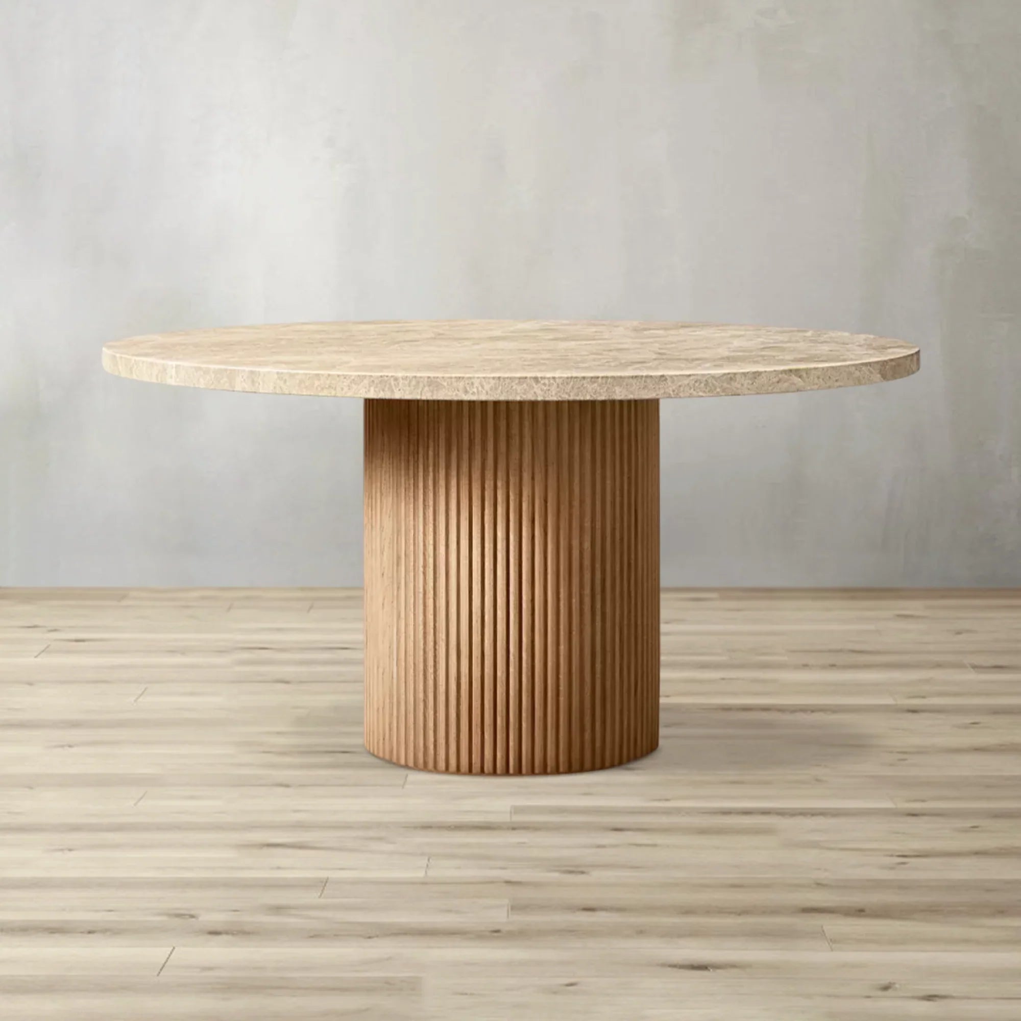 Byron Emperador Round Dining Table – Oasislives