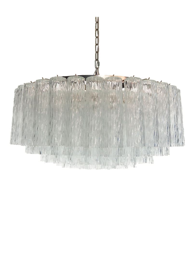 Murano Chandelier – 101 Tuber – Textured – Transparent – Oasislives