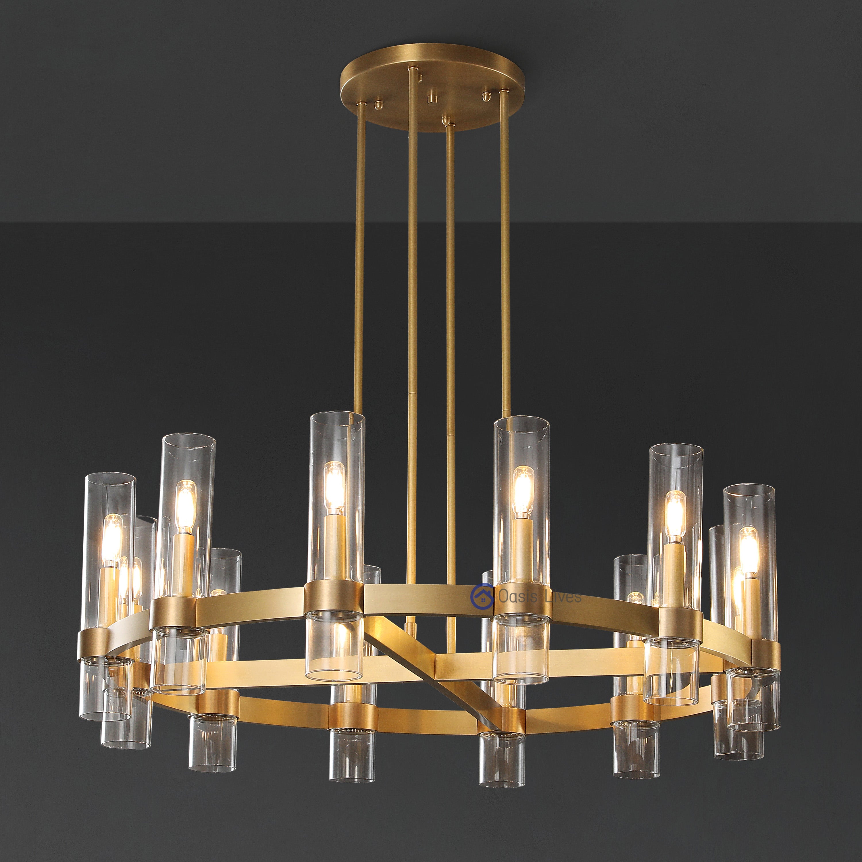 Ravel Clear Glass Chandelier & Pendant – Oasislives