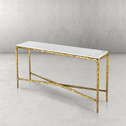 Thaddeus Rectangle Marble Console Table – Oasislives