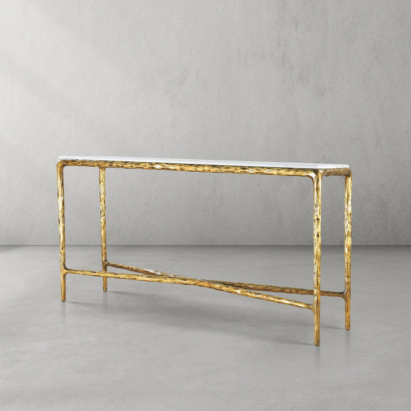 Thaddeus Rectangle Marble Console Table – Oasislives