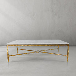 Thaddeus Rectangle Marble Coffee Table – Oasislives