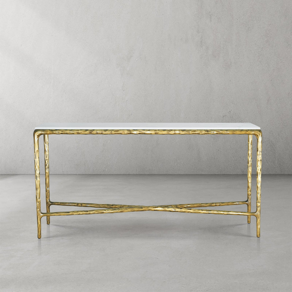 Thaddeus Rectangle Marble Console Table – Oasislives