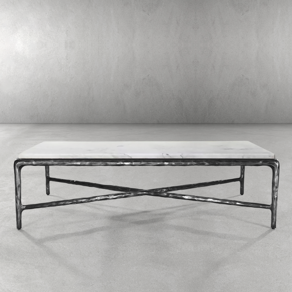 Thaddeus Rectangle Marble Coffee Table – Oasislives