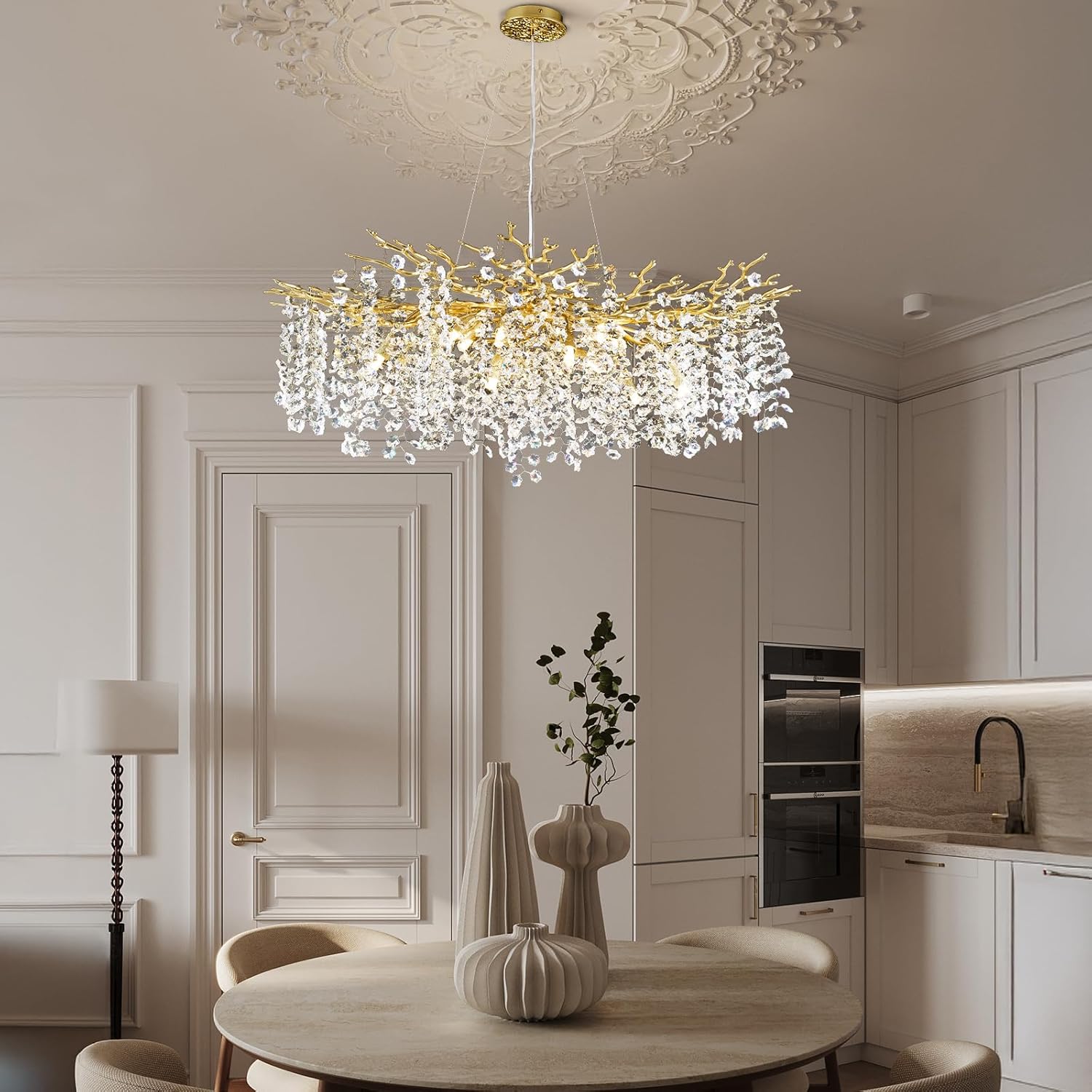 Solara Round Tree Branch Chandelier 30" 40" 55" Tree Branch – Oasislives