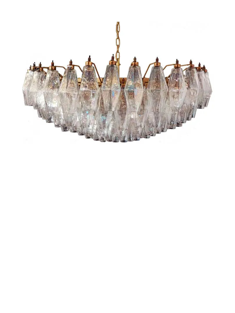 Murano Chandelier – Poliedri – 185 glass – Iridescent – Oasislives
