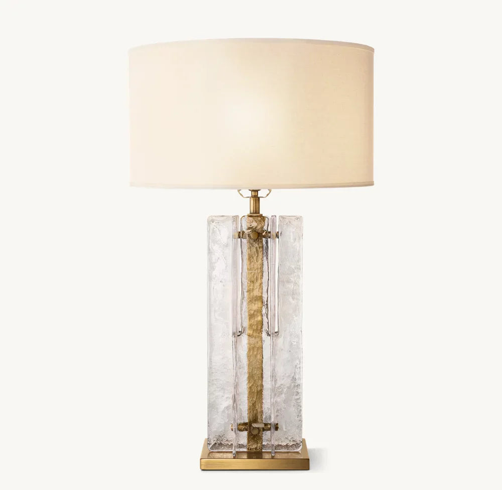 Lattice Clear Glass Table Lamp – Oasislives